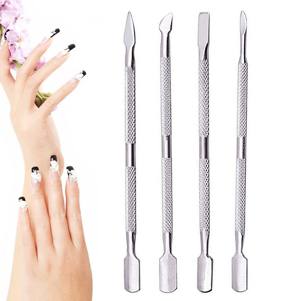 Double-Ended Stainless Steel Cuticle Pusher Dead Skin Push Remover for ...