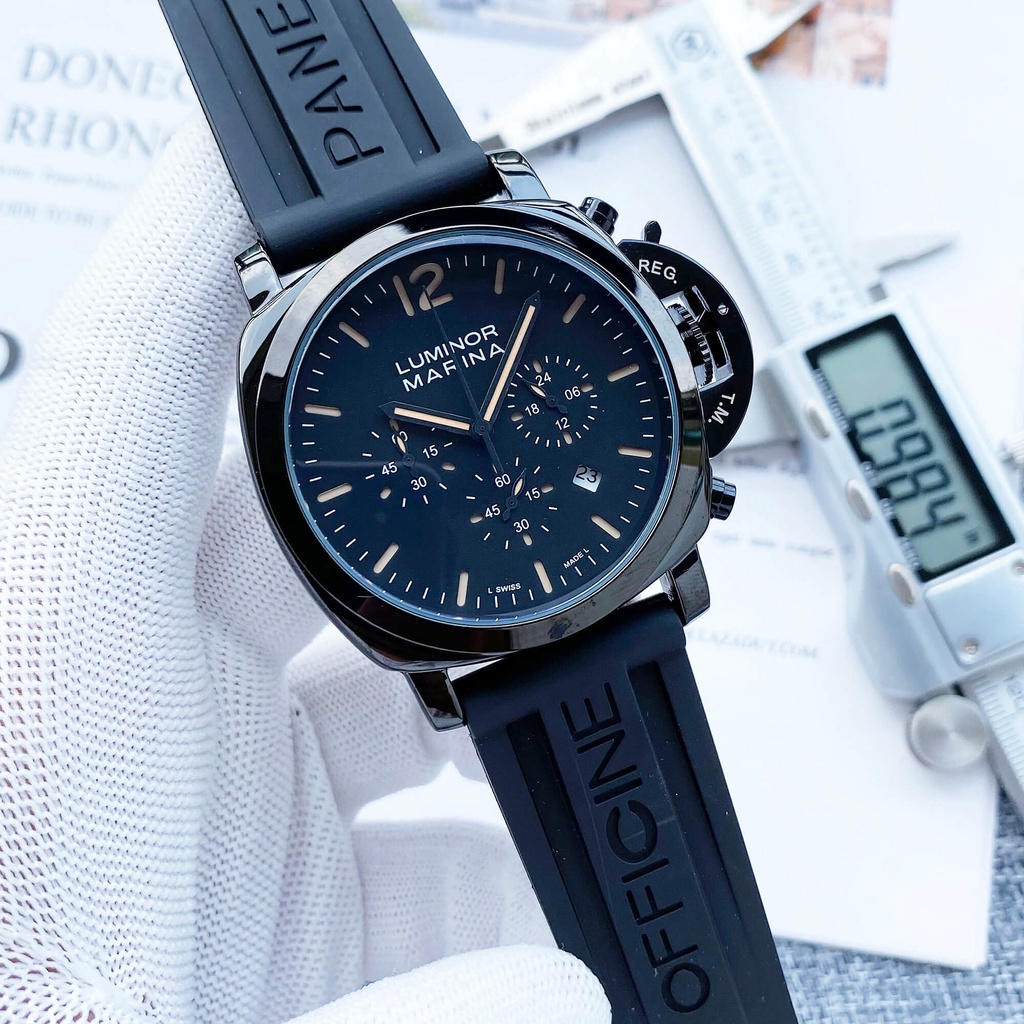 P PN Men's Watch Quartz Chronograph Multifunctional Luminous Large Dial ...