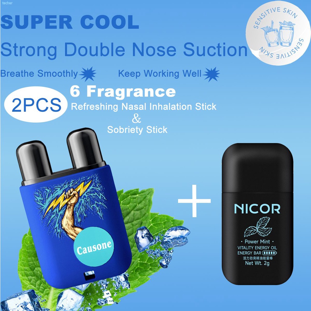 2-piece CAUSONE Refreshing Nasal Inhalation Stick/Refreshing And ...