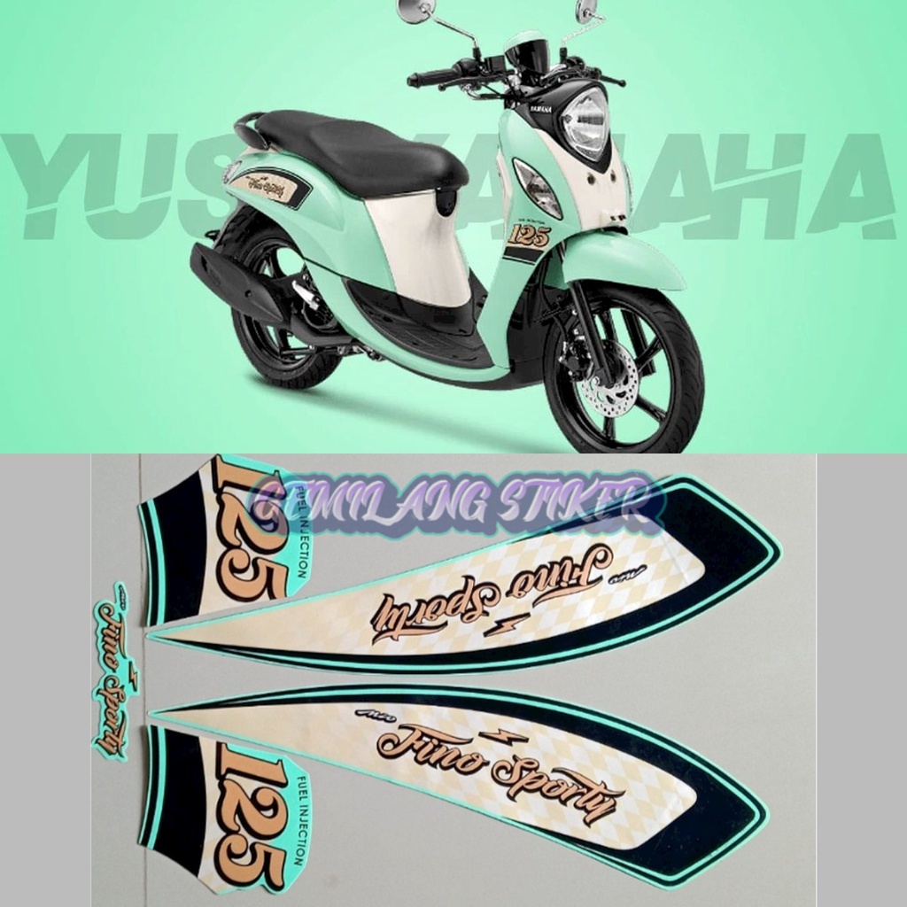 Striping Decal Polet Sticker yamaha Fino Sporty 125 fi 2021 Tosca list ...