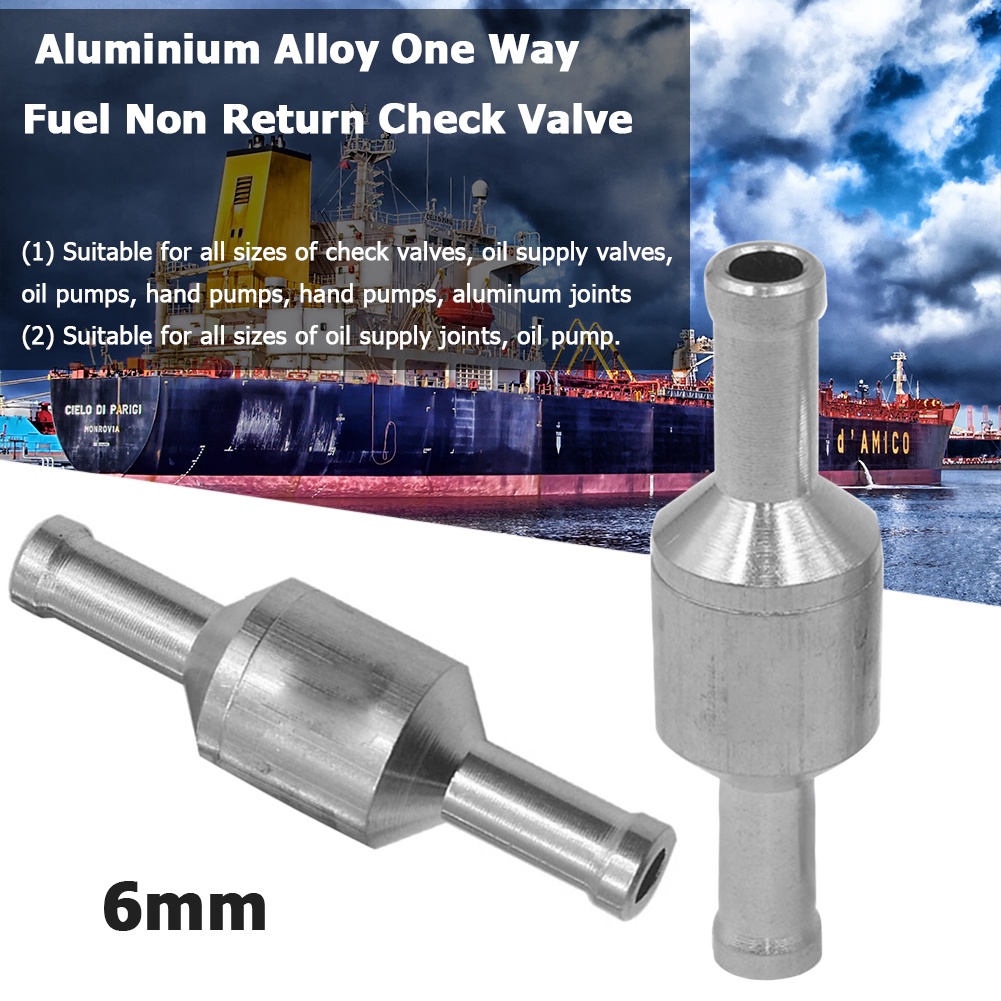 Aluminium Alloy Fuel Check Valve Universal One-way Check Valve Petrol ...