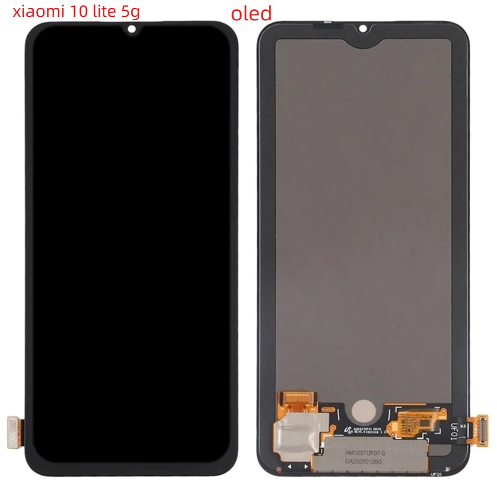 Oled For Xiaomi Mi 10 Lite 5G LCD Display Touch Digitizer Screen Full Assembly Replacement ...