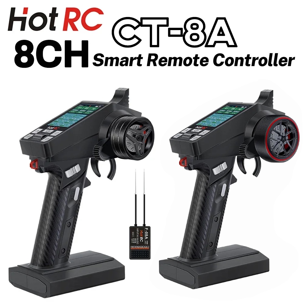 HOTRC CT8A 8CH Remote Controller 8 Channel 2.4Ghz Radio Transmitter HD ...