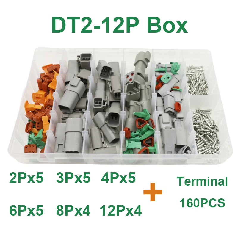 Deutsch DT series 2-12P waterproof cable connector Kit, DT06-2S ...