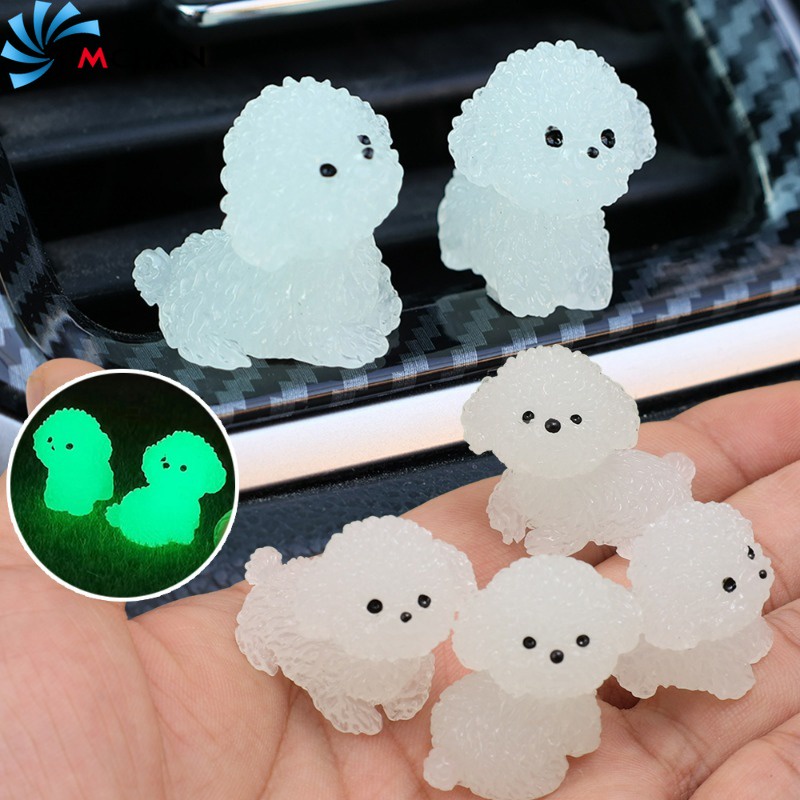 Luminous Puppy Car Decorative Resin Ornaments / DIY Animal Glow Auto ...