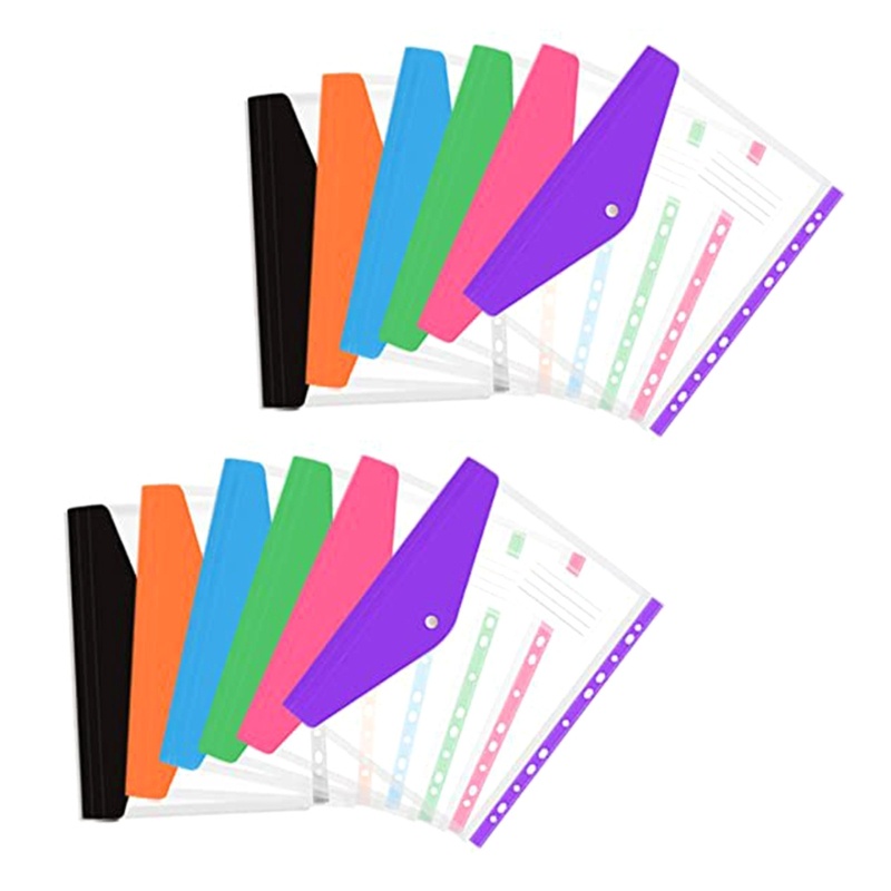 love* 12PCS Punched Pocket Clear Plastic Wallet Binder Folder with 11 ...