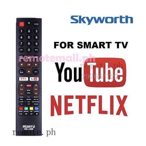 Huayu new RM-L1592 universal FOR Skyworth Android LCD/LED Smart TV Remote Control With Netflix ...