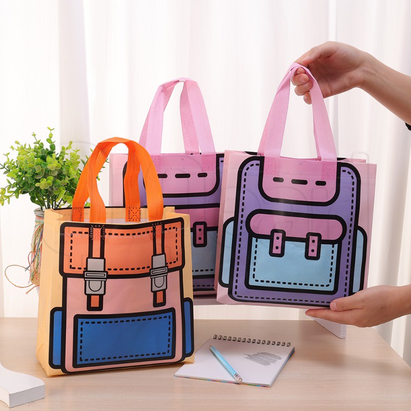 Non-woven Fabric Handbag - Large Reusable Storage Pouch - 3D Shopping ...