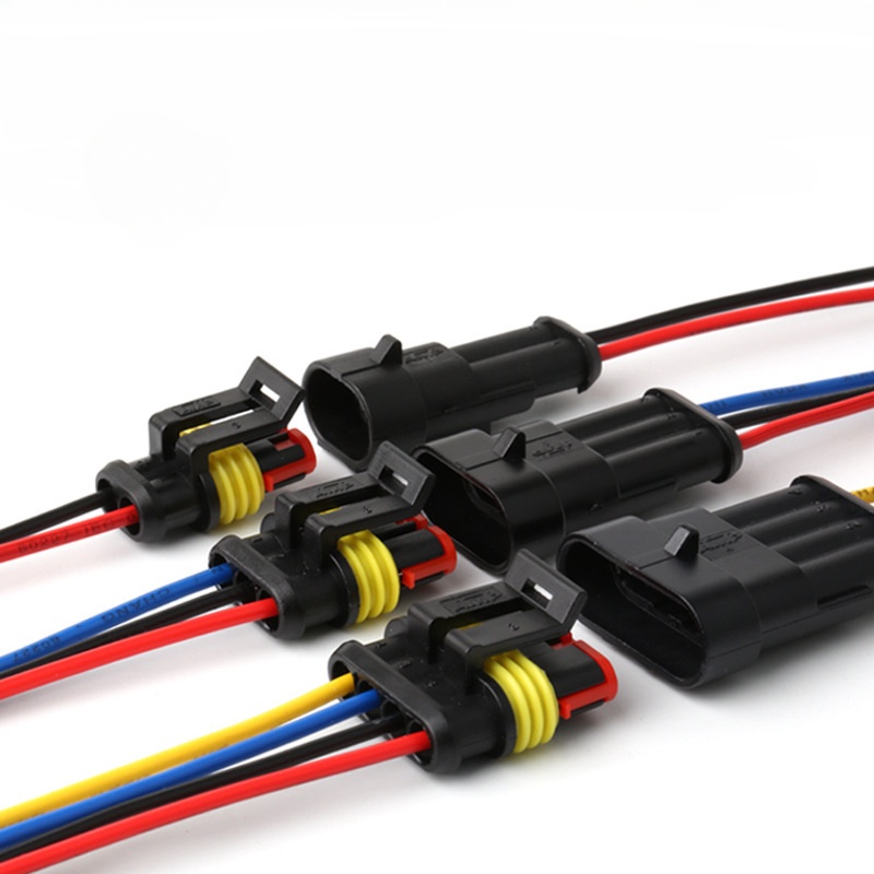 Car waterproof connectors, 1 2 3 4 5 6 way 1P 2P 3P 4P 5P 6P，car connectors, plugs with wires ...