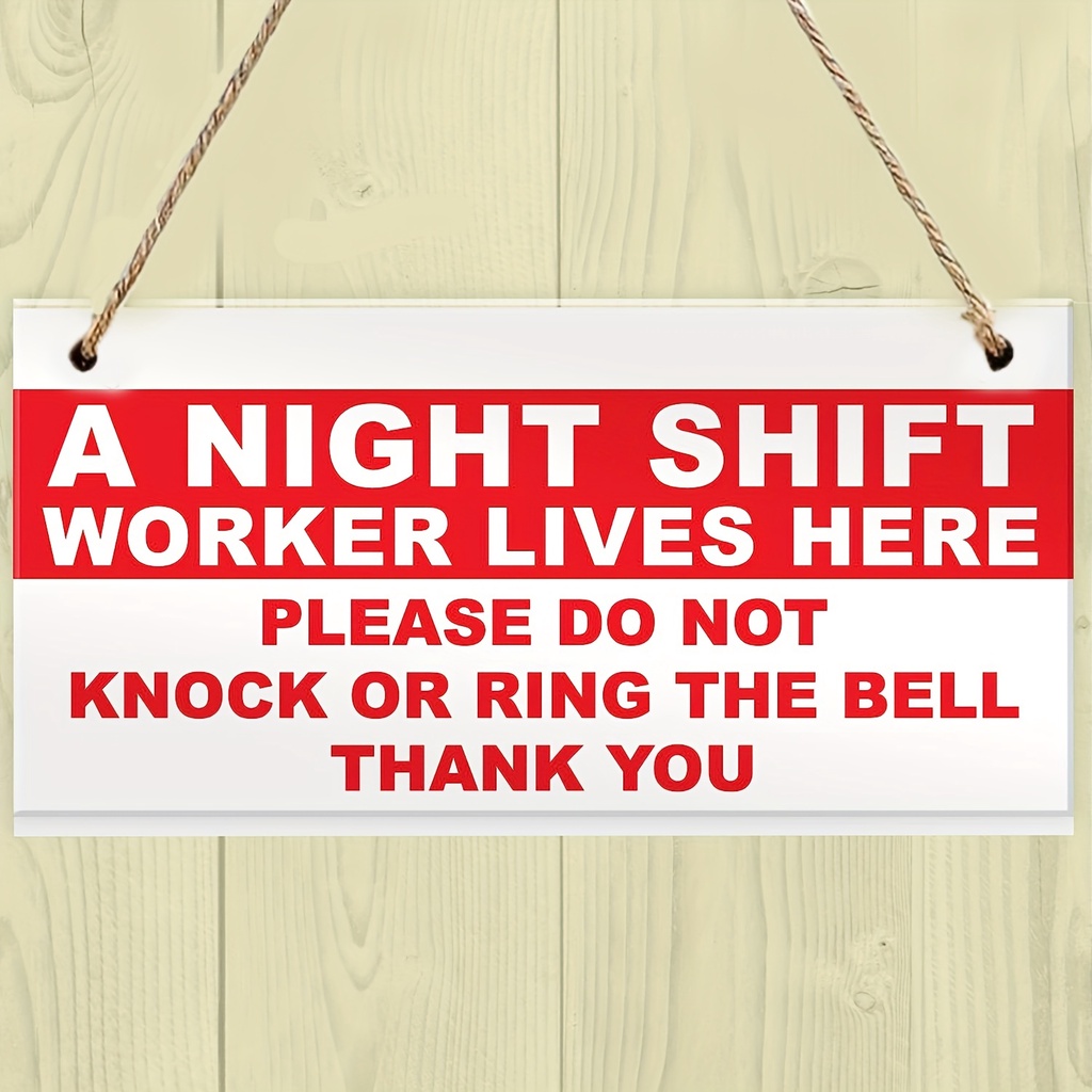 1 piece night shift worker do not disturb sign keep quiet plastic door ...