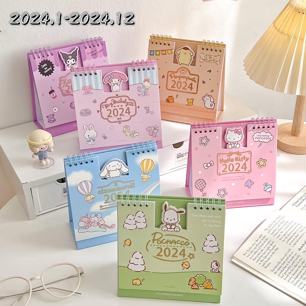 2024 Calendar Sanrio Hello Kitty Cute Creative Desk Calendar Decor ...