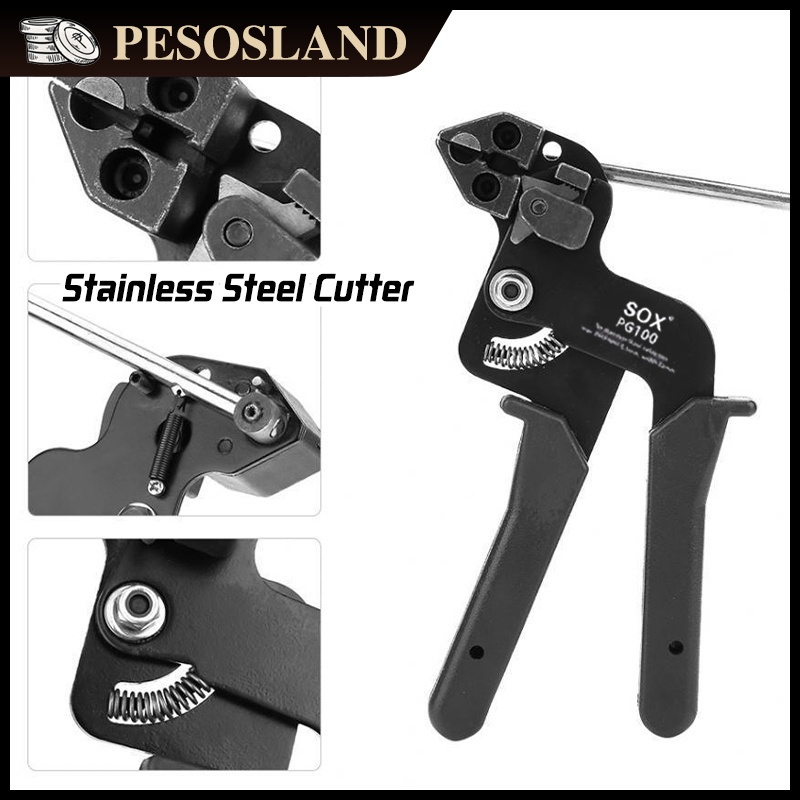 Stainless Steel Banding Ties Tensioner Cutter Steel Zip Ties Fasten ...