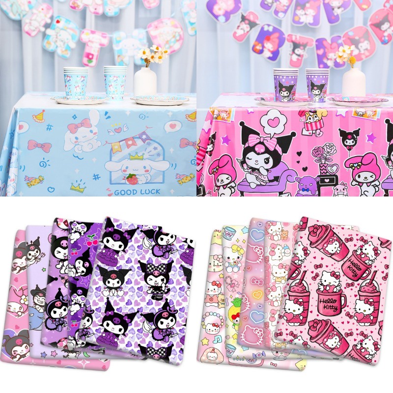 Kawaii Sanrio Kuromi My Melody Cinnamoroll Tablecloth Cute Room ...