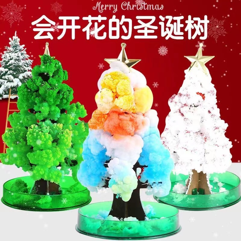 Magic Christmas Tree Blossom Paper Tree Watering Crystal Toy Children's ...