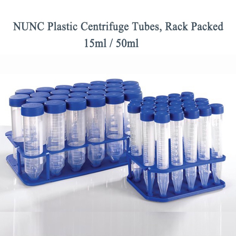 NUNC 15ml 50ml Cone-bottomed Screw-top Centrifuge Tubes Plastic Leak ...