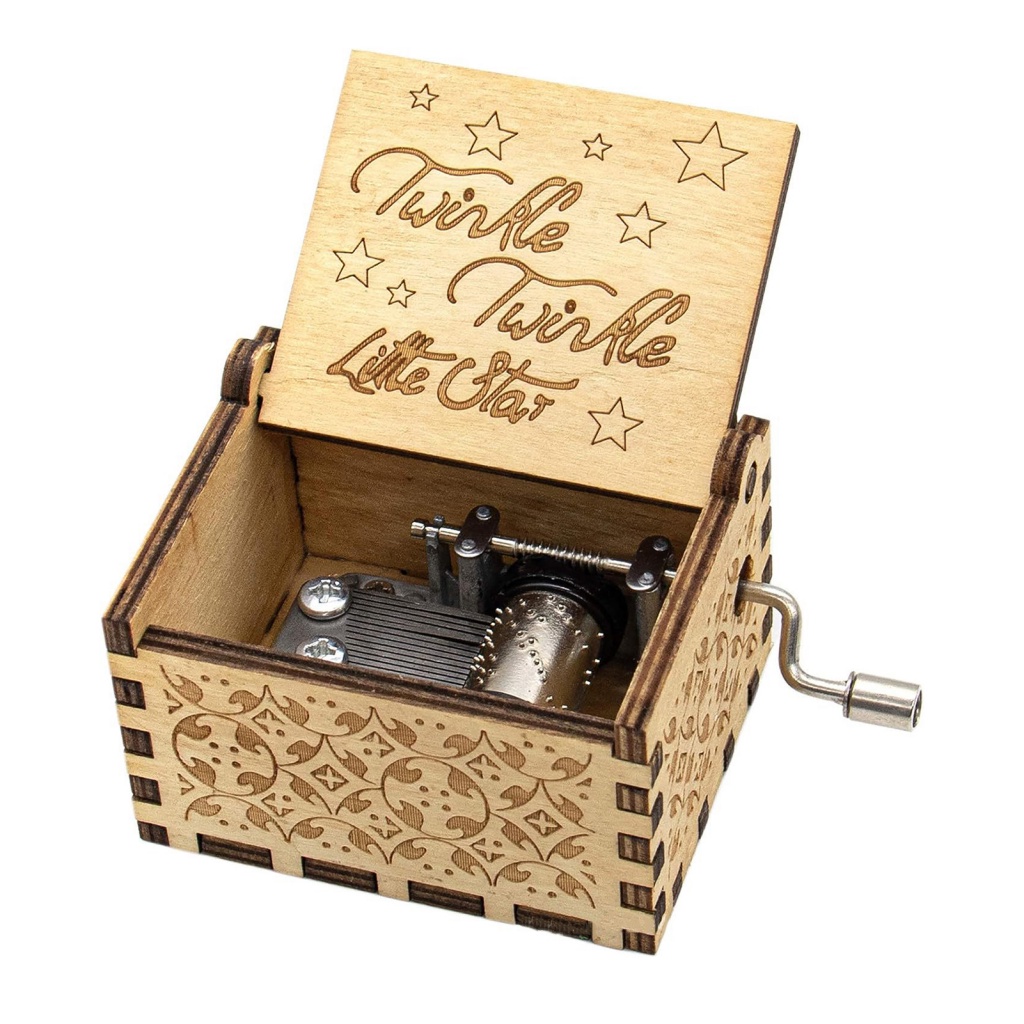 Mini Music Box Heavy Duty Music Box Engraved Wooden Music Box Gift for ...
