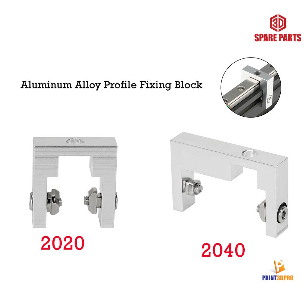 2020 2040 Aluminum Alloy Profile Fixing Block 3D Printer Part for MGN12 ... 2020 2040 Aluminum Alloy Profile Fixing Block 3D Printer Part for MGN12 ...