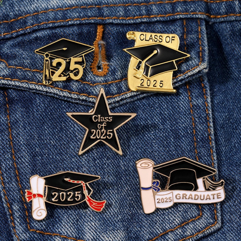 Graduation Cap School Student Lapel Pin Class of 2025 Doctoral Hat ...