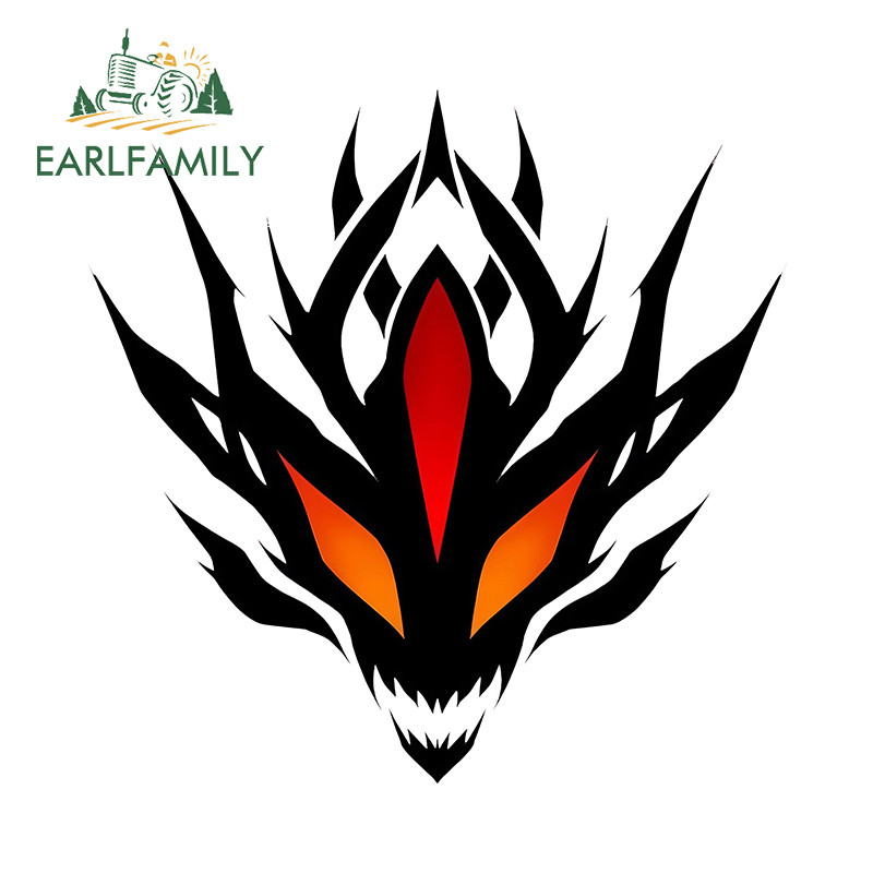 EARLFAMILY The Head of An Evil Spirit Car Stickers Occlusion Scratch ...