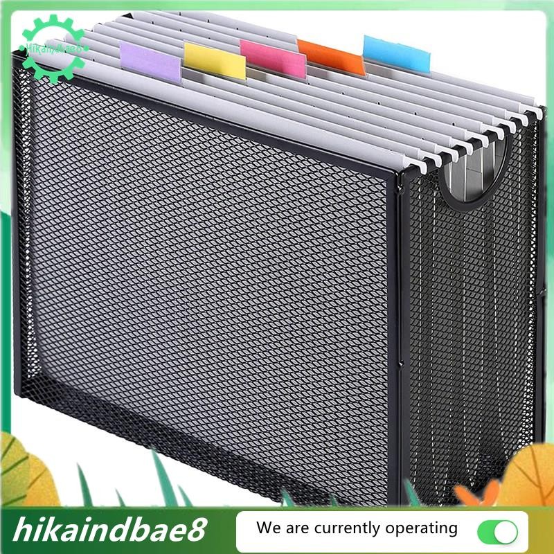 [hIkAi] Hanging File Organizer Filing Box,Metal Mesh File Crate Desk ...