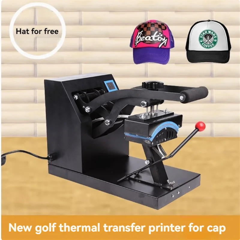 220V Hat Heat Press Cap Machine Clamshell Sublimation Transfer LCD ...