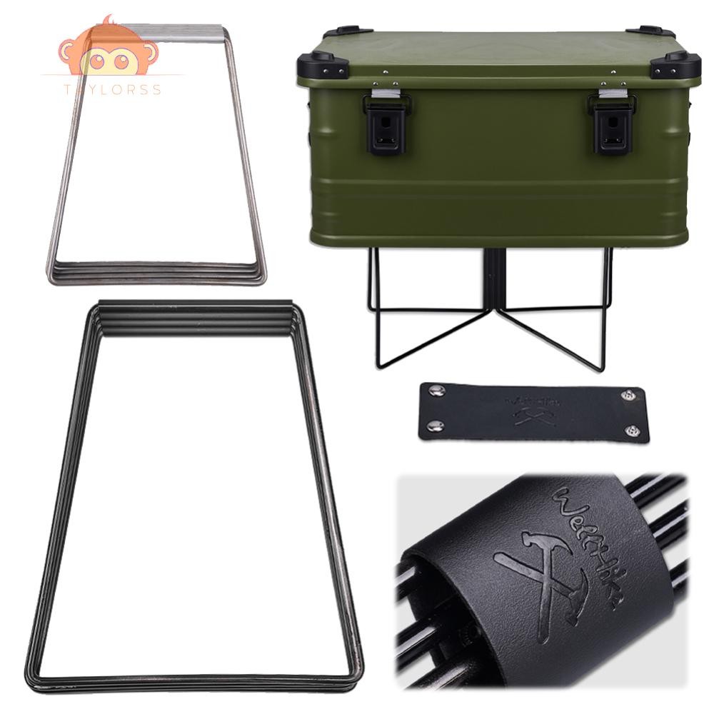 Camping Folding Cooler Box Stand Container Holder Shelf Outdoor Camping ...