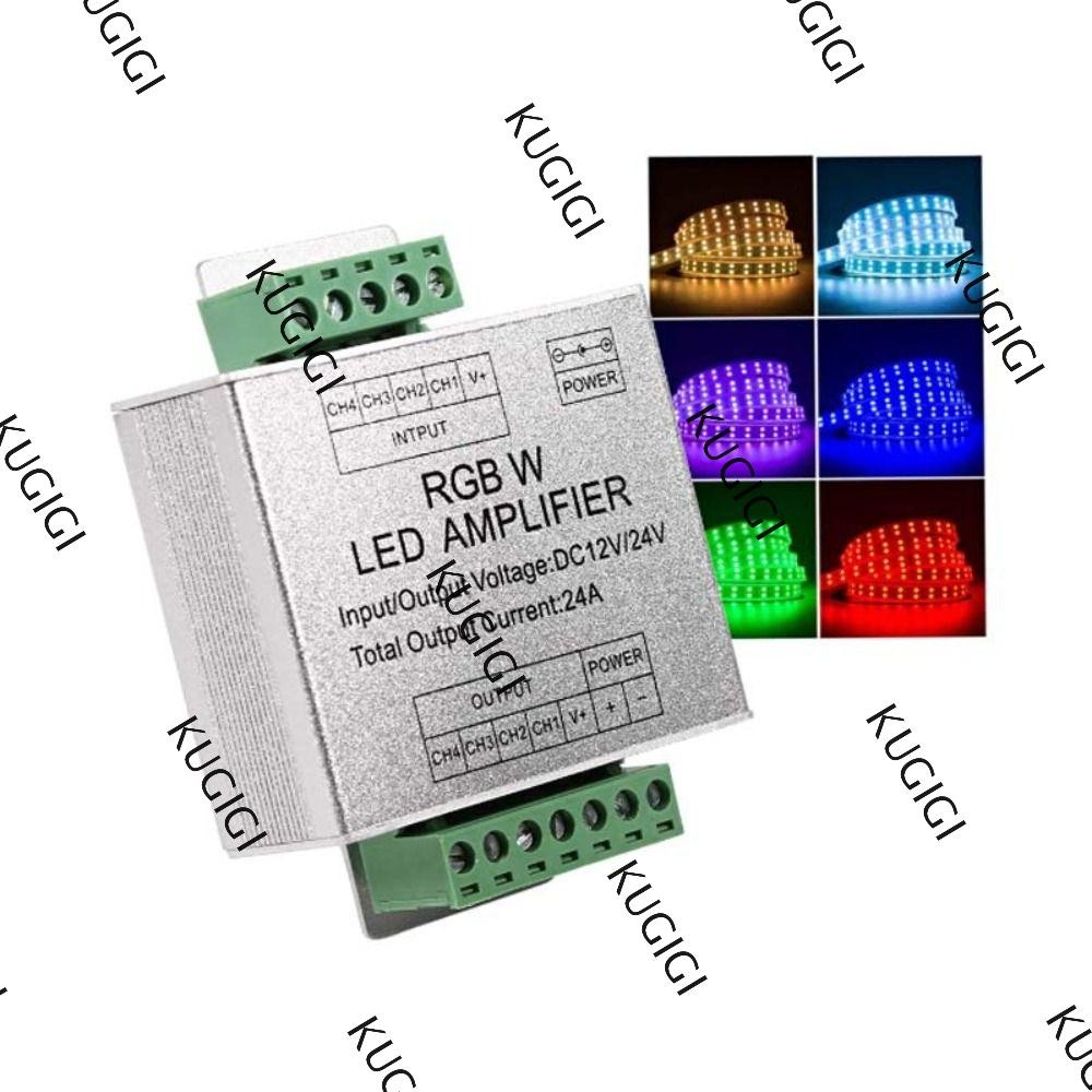 KUGIGI RGBW Amplifier, Console Controller 4 Channel Signal Amplifier ...