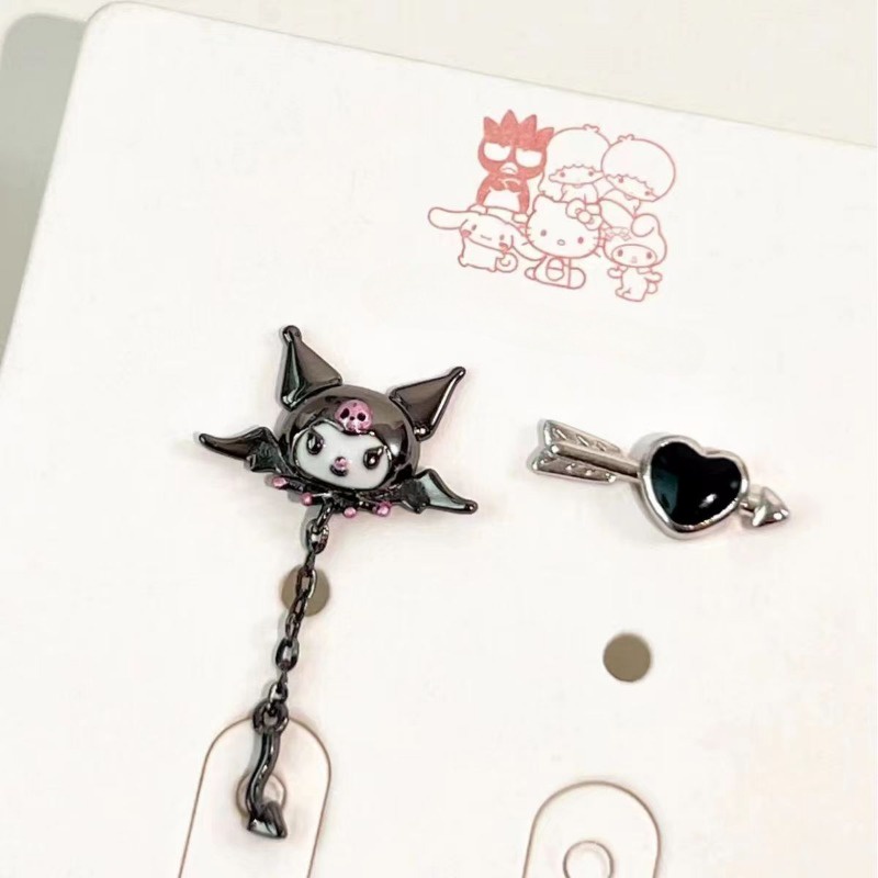 Heartbeat Sniper Devil Asymmetric Cute Earrings for Girls New Cartoon ...