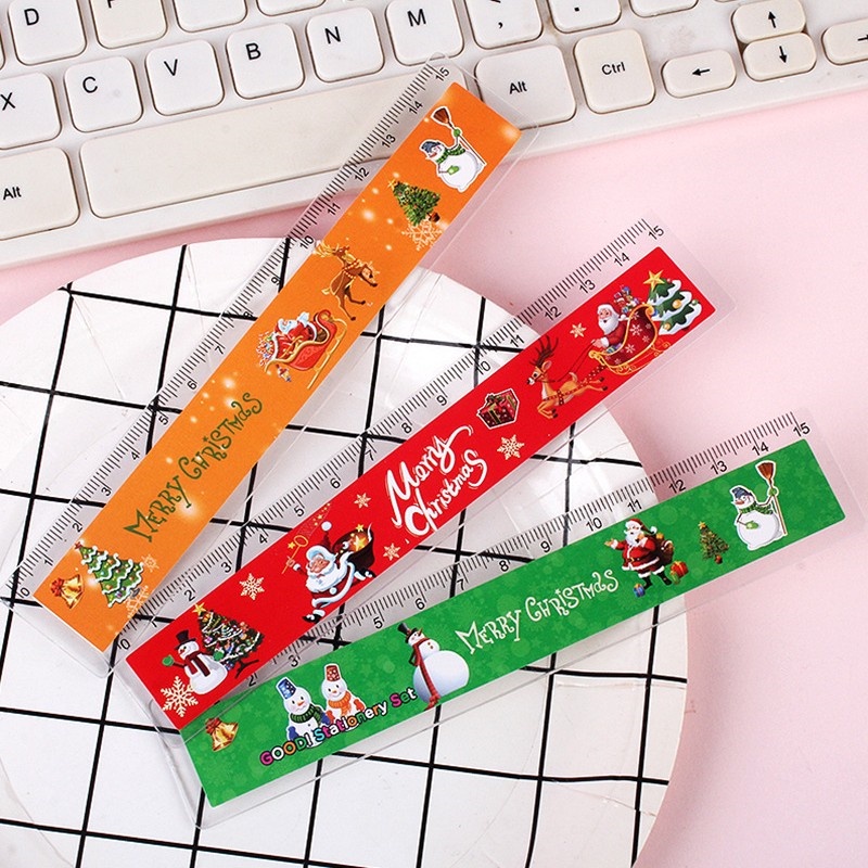 Cartoon Christmas Straightedge Ruler Cute Gifts for Kids School Office ...