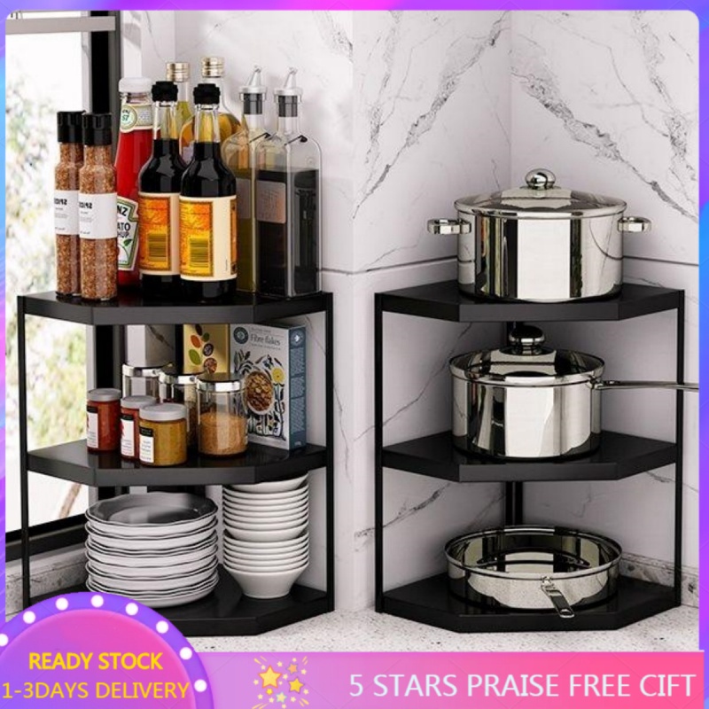 Pot Rack Corner Multi-layer Rack kitchen storage rack Kitchen Supplies ...