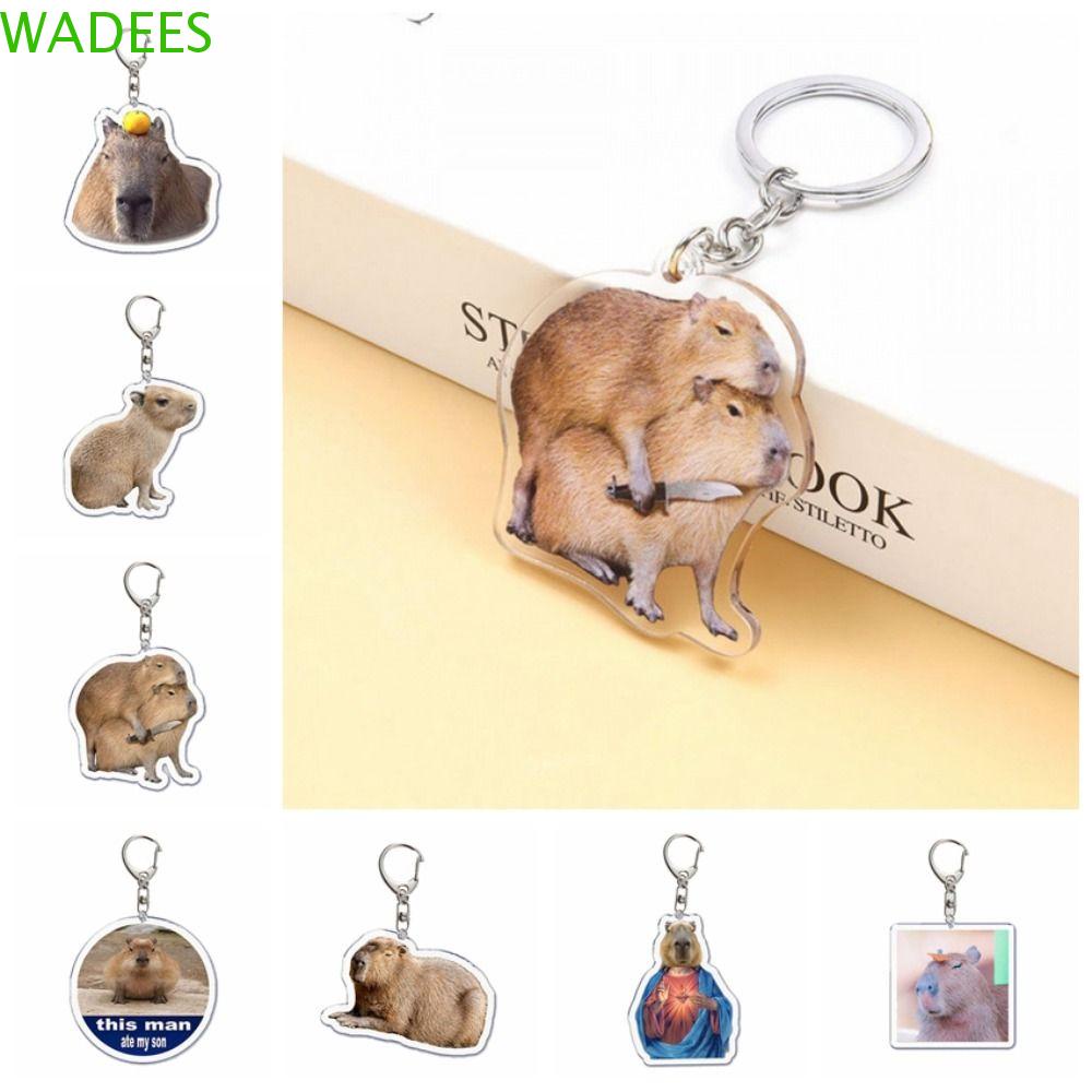 WADEES Capybara Keychain, Cartoon Capybara Acrylic Animal Capybaras ...
