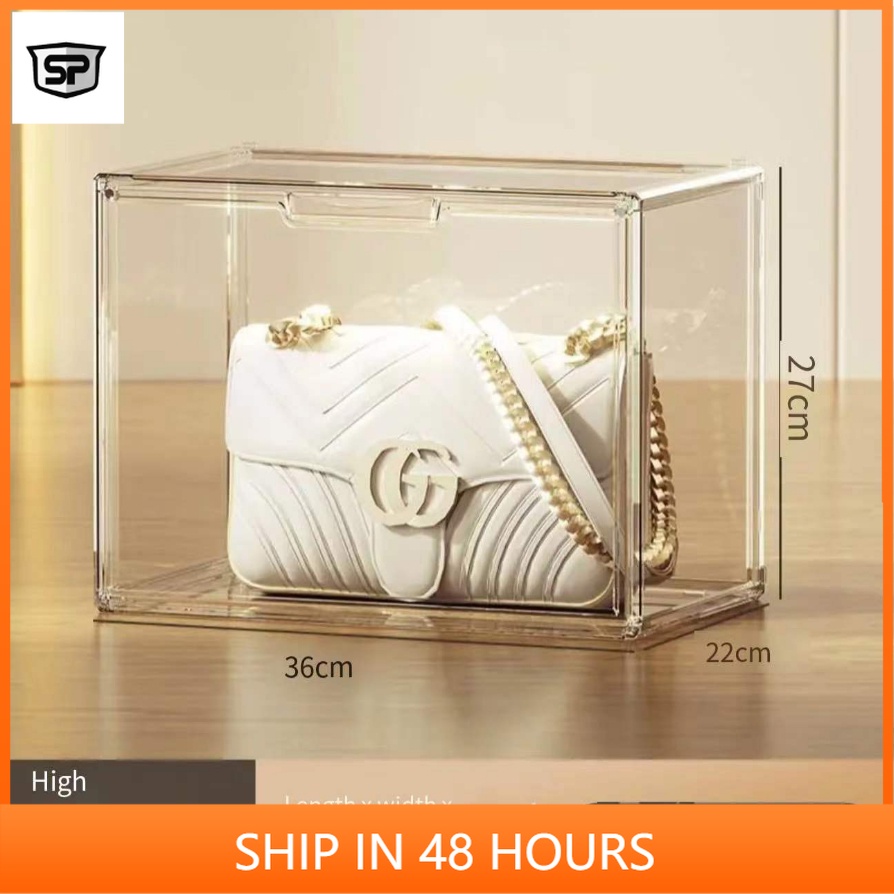 ACRYLIC LUXARY BAG CASE & DISPLAY BOX SIDE DROP MAGNETIC FULLY ...