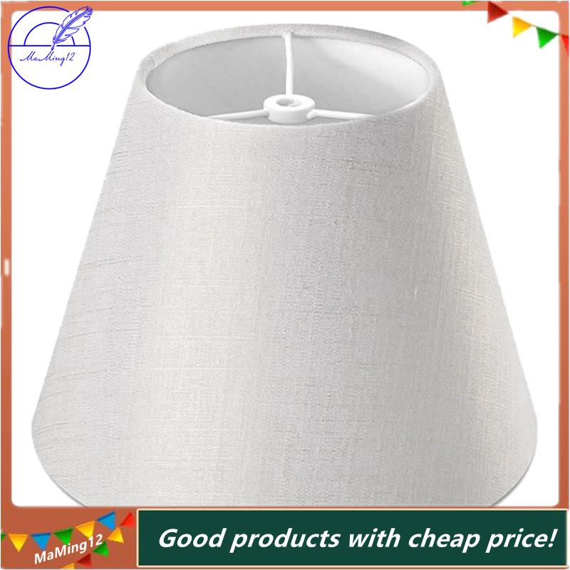 [MaMing] Lamp Shade Linen Fabric White Lamp Shade Small 5 Inch Top ...