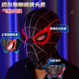 New Myers Spider-Man headgear eye movable electric blinking mask spider ...