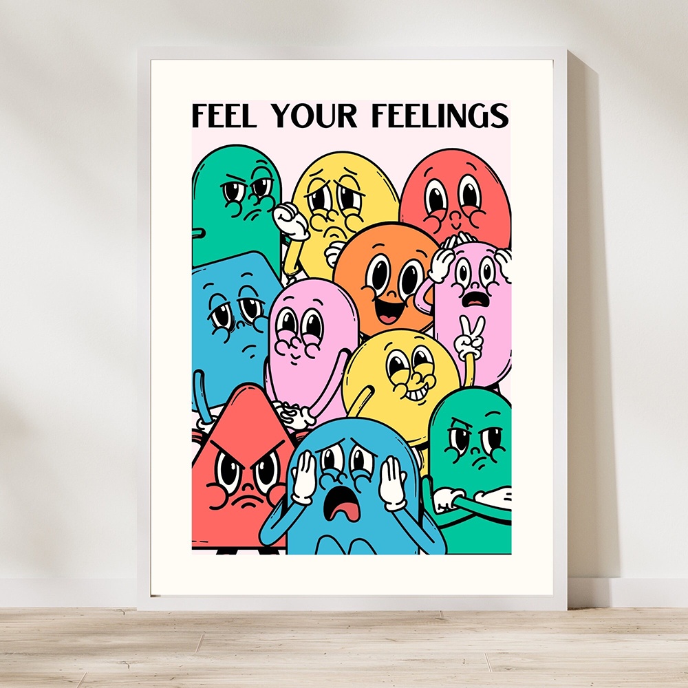 Colorful Emotions Posters Feel Your Feelings Canvas Painting Print ...
