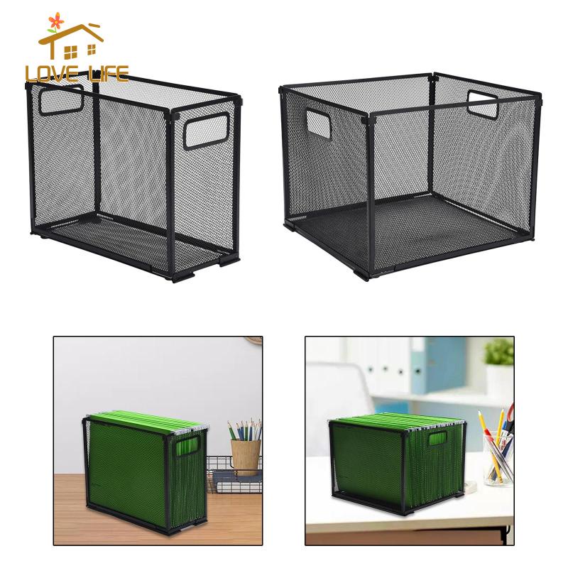 [Whfashion] File Folder Box Desk File Folder Storage Desktop Organizer ...