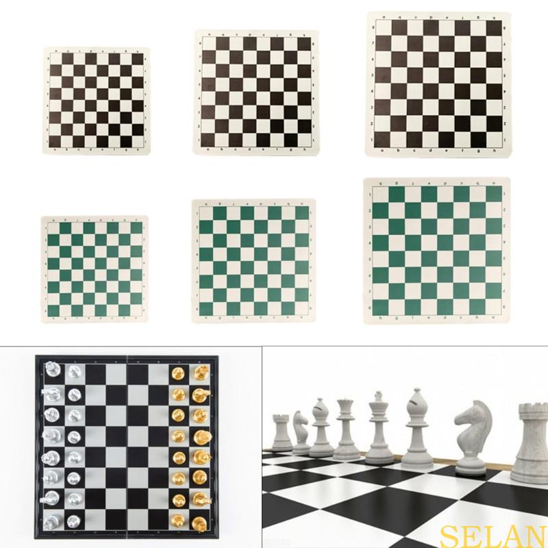 SELA Leather Chess Board Tournament Chess Mat Portable Soft Rollable ...