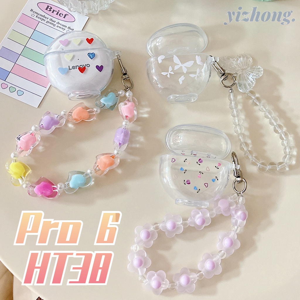 Pro 6 Lenovo HT38 Earphone Case Colorful Love Heart Floral Fancy ...