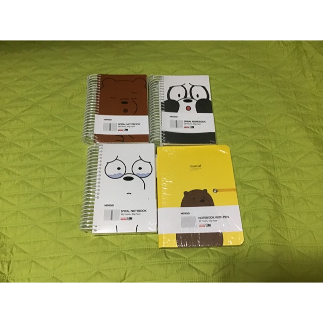 Sealed] Official We Bare Bears thick spiral notebooks and journal ...