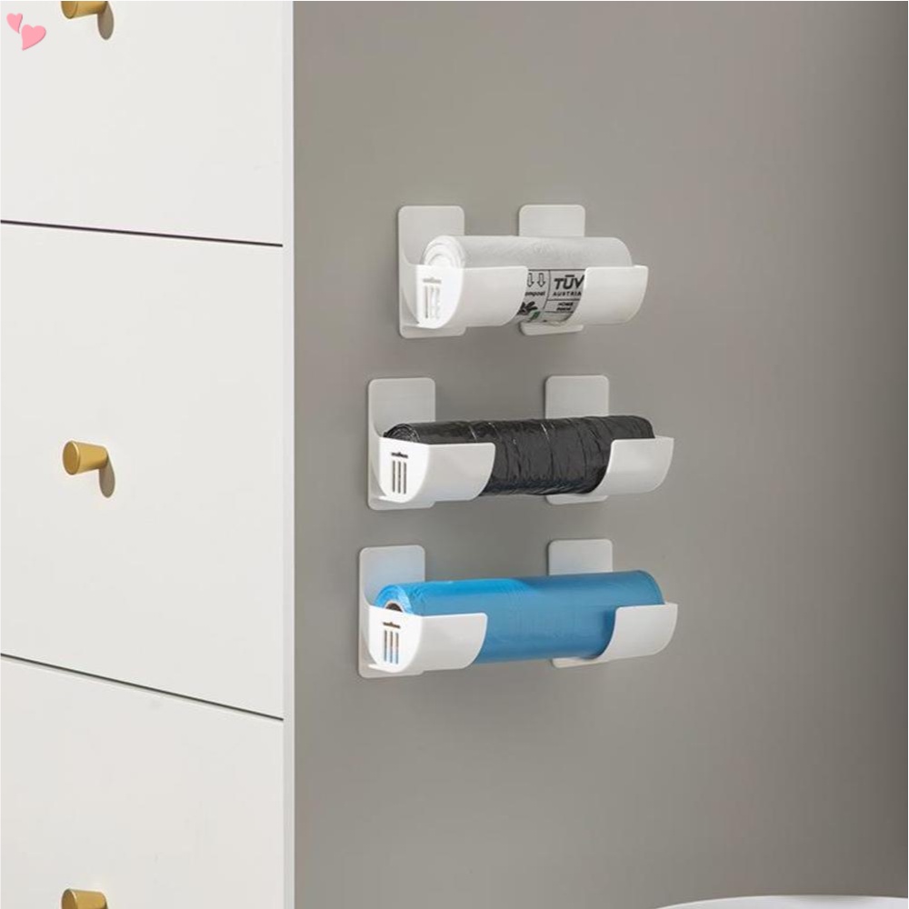2 Pair Wall Mounted Trash Bags Holder Garbage Bag Storage Box Organizer ...