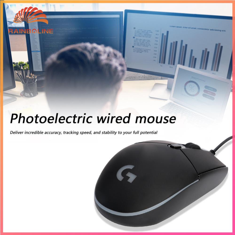 Rain Logitech G102 Wired Mouse 200-8000DPI Gamer Mice Computer RGB ...