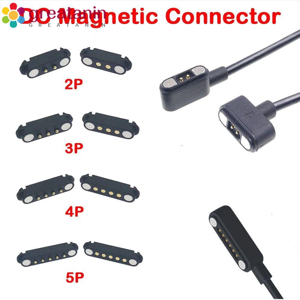 GREATANIN Pogopin Magnetic Connector, 2Pin 3Pin 4Pin 5Pin Waterproof DC ...