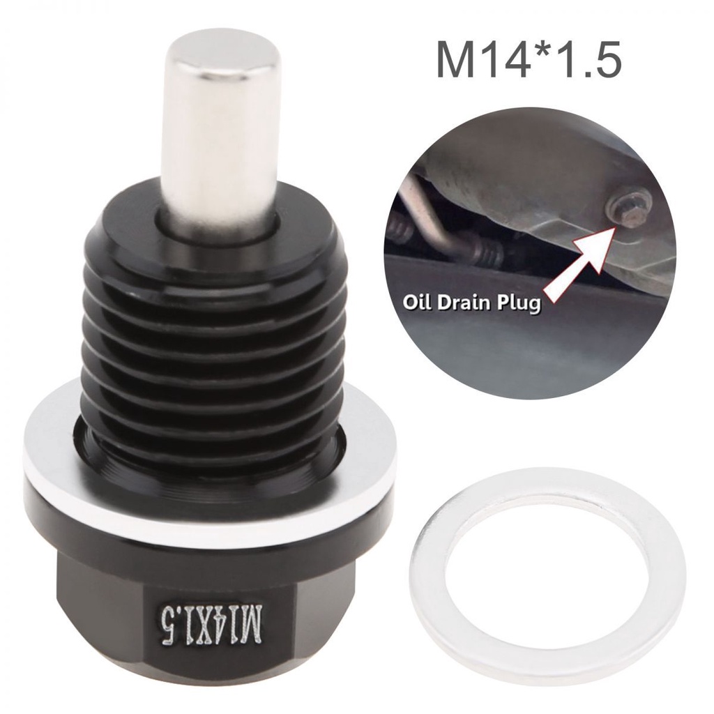 M14 x 1.5 Magnetic Oil Drain Plug T-6 Aviation Aluminum with Crush ...