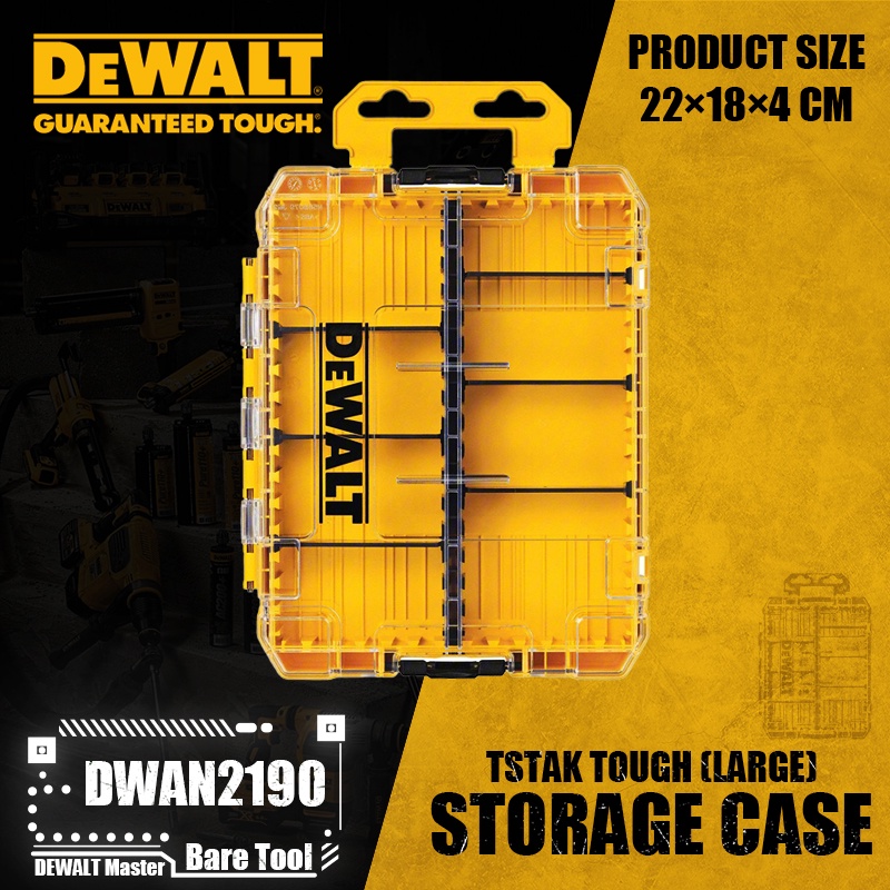 DEWALT DWAN2190 TSTAK Tough Storage Case With Divider (Large) | Shopee ...
