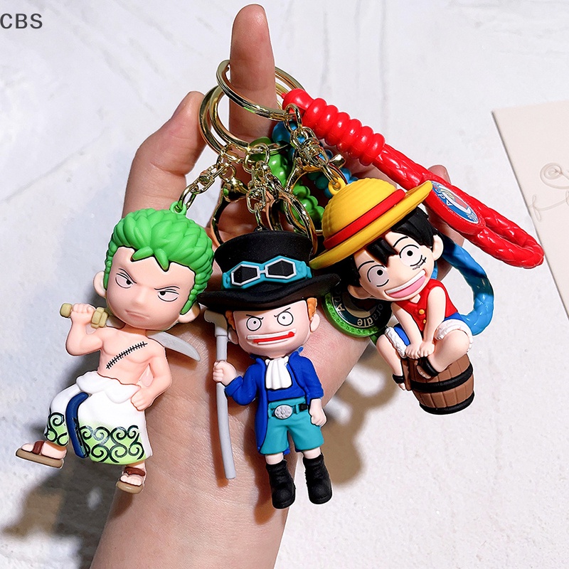 CBS One Piece Keychains Anime Monkey D. Luffy Tony Chopper Roronoa Zoro ...