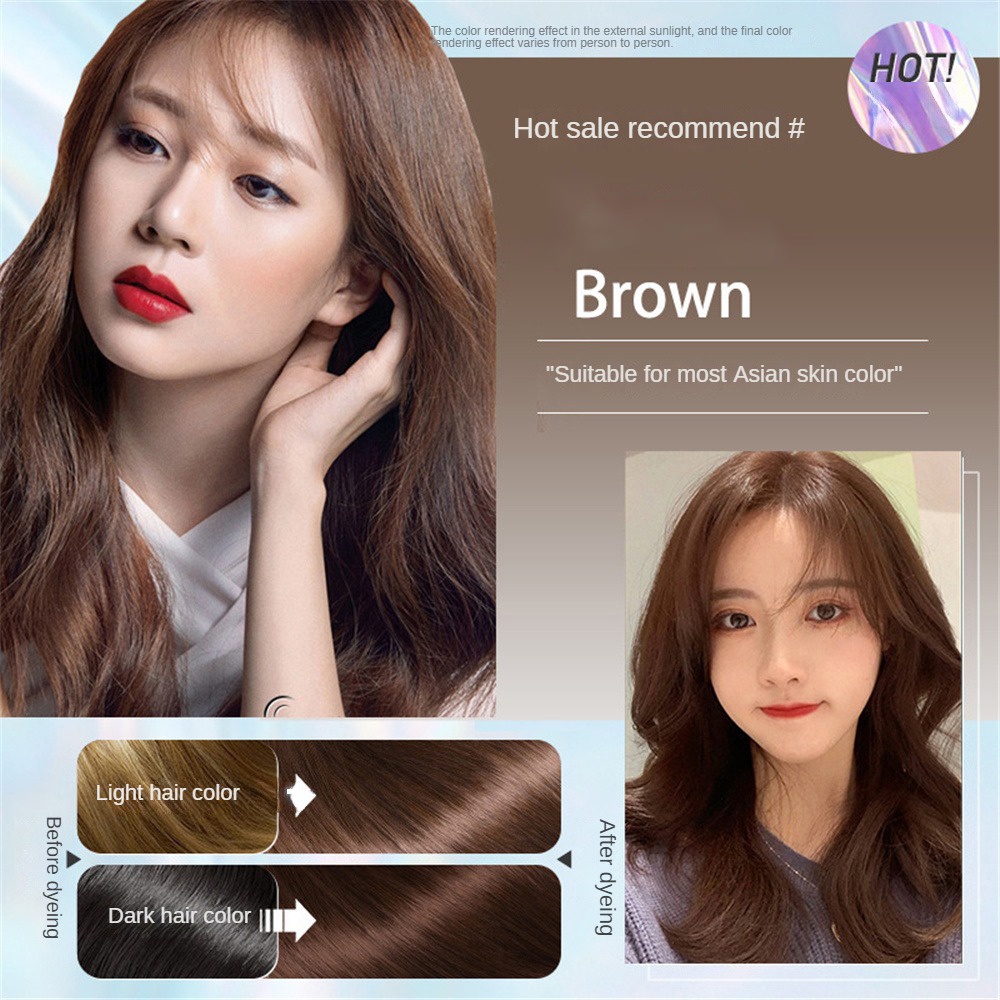 BEIROU Hair Dye To Cover Gray Hair Bubble Hair Dye 200ml | Shopee ...