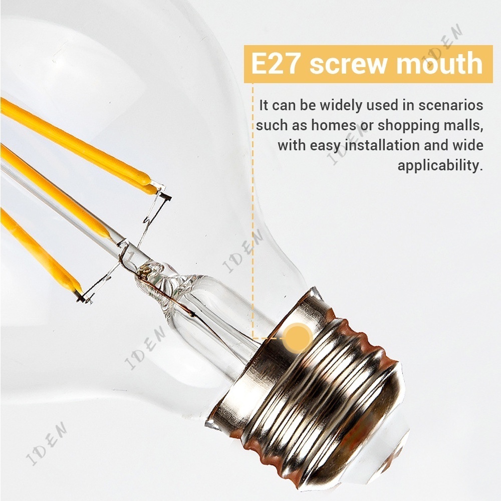 E27 Edison Bulb Retro Filament Bulb Vintage Bulb LED Light Bulb 4 Watts ...