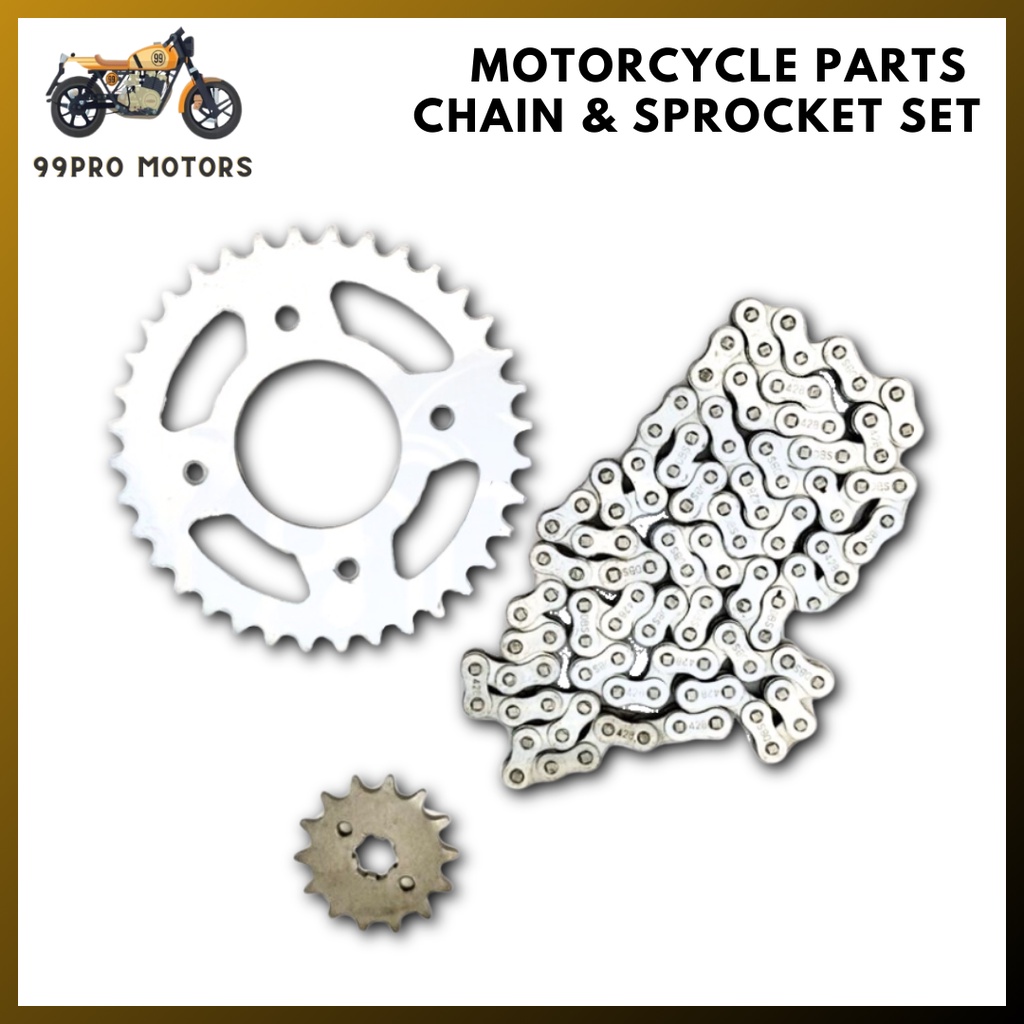 MOTORCYCLE PARTS CHAIN & SPROCKET SET XRM/WAVE125,C100/DREAM MOTORCYCLE ...