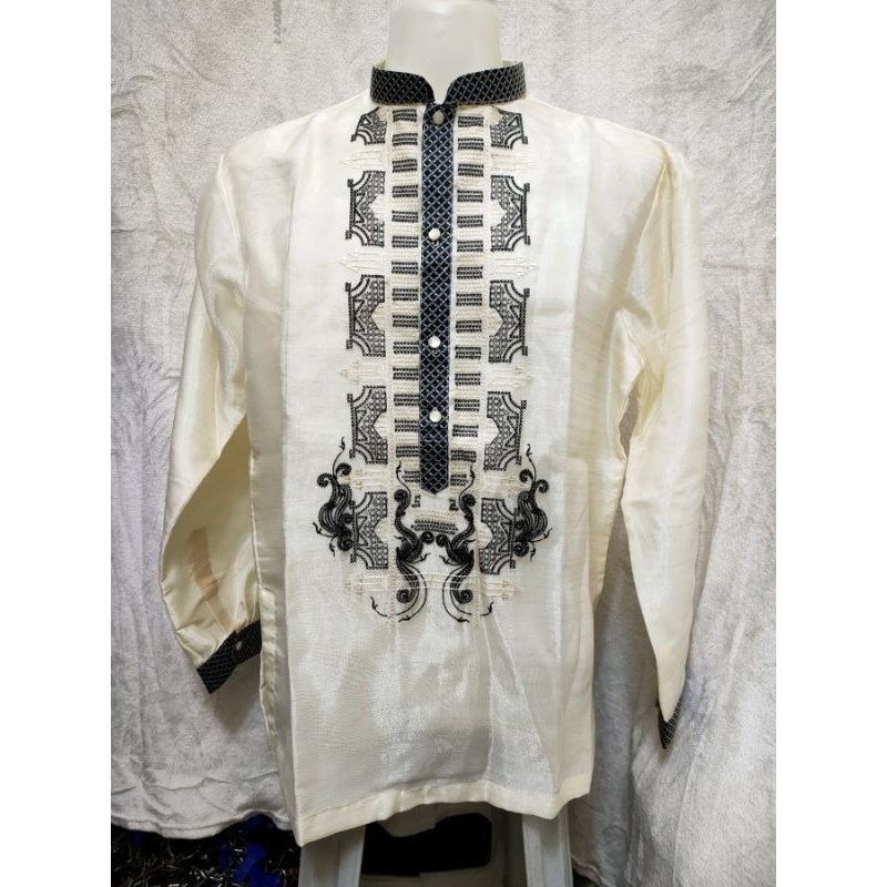 Cod Barong Tagalog Piña Organza With Linning Chinese Collar Modern