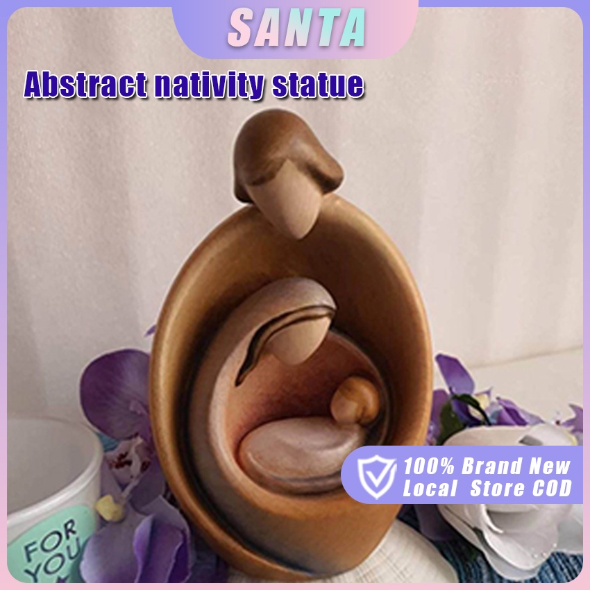 Resin Jesus Figurines Ornaments Holy Family Scene Figurine Jesus Statue ...